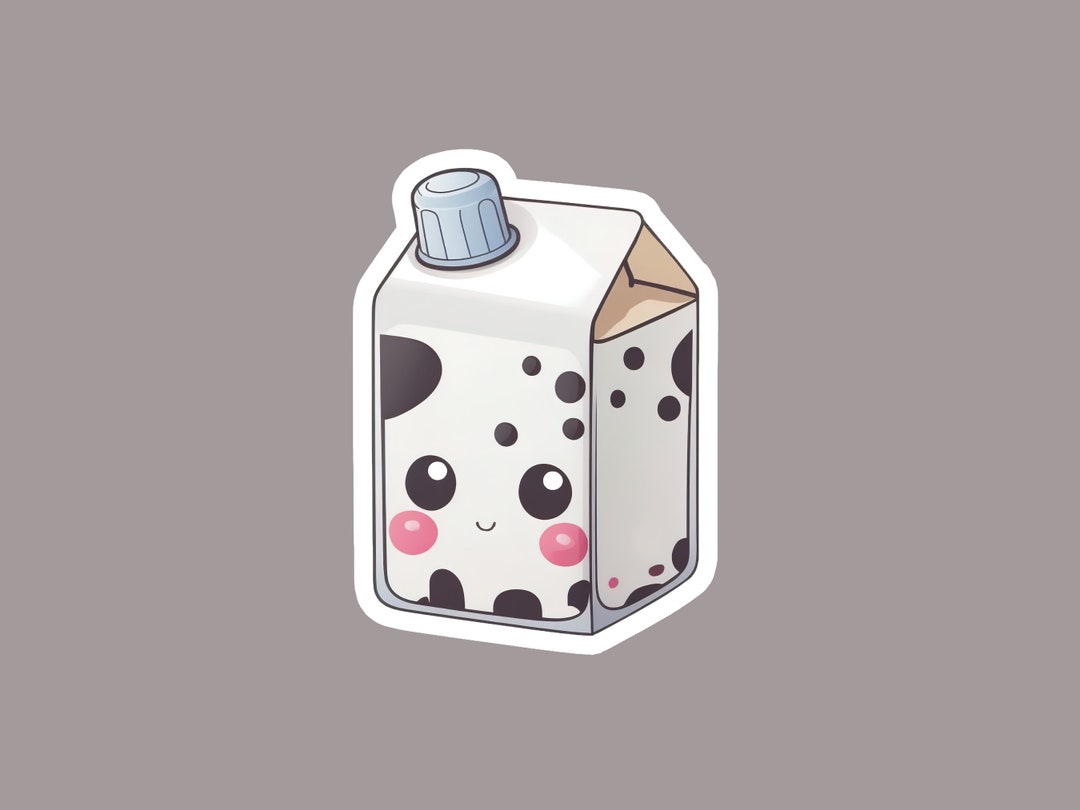 Kawaii | Cute | Milk Carton Sticker | Water Resistant - Etsy