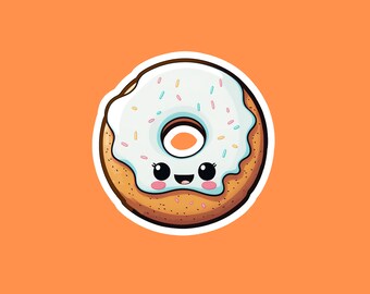 Kawaii | Cute | Chocolate Chip Cookie Sticker | Water Resistant - Etsy