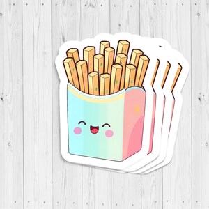 Kawaii | Cute | French Fries Sticker | Water Resistant - Etsy