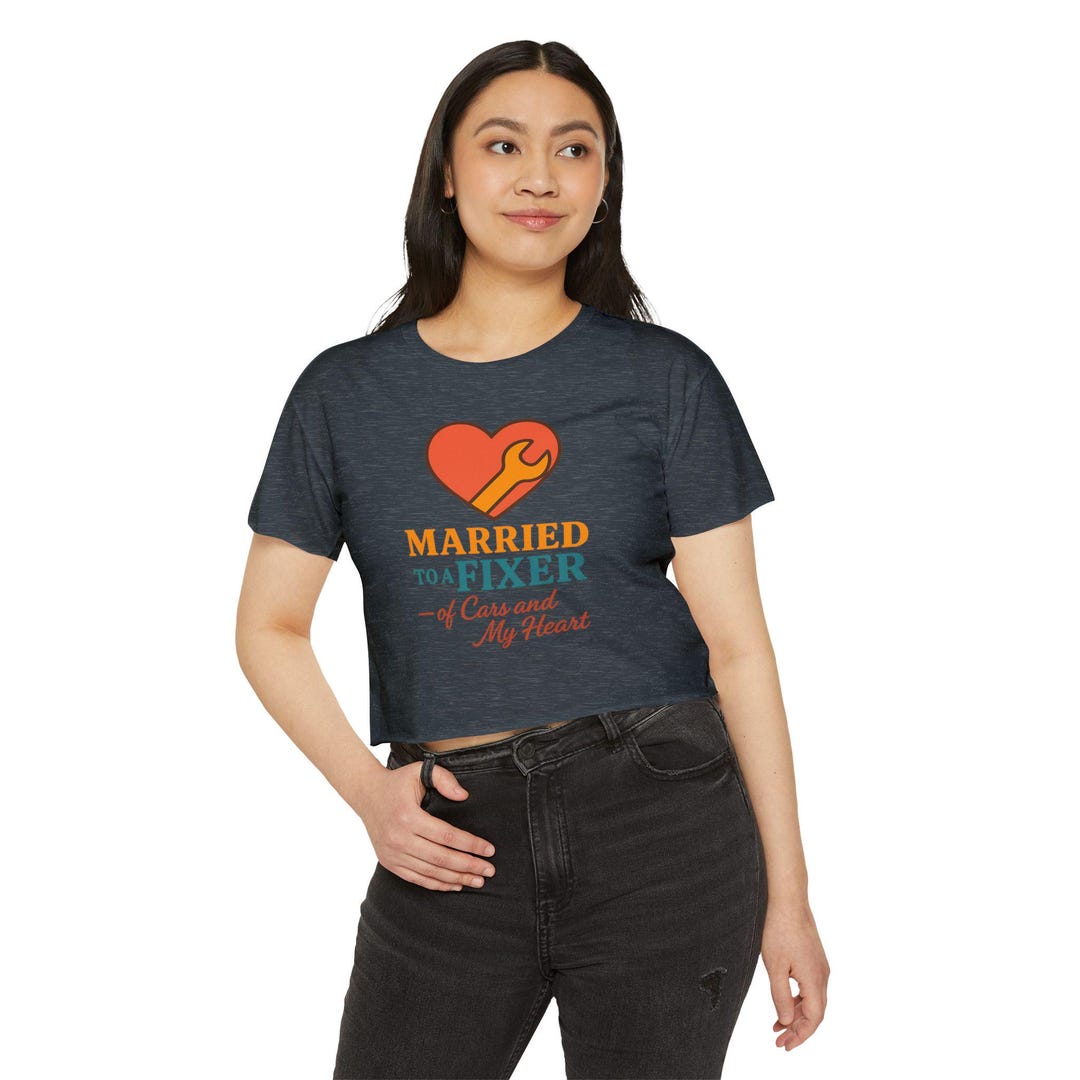 Mechanic Husband Honoring Women's Festival Crop Top, T-shirt, Women's ...