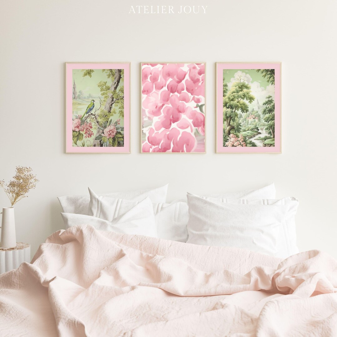 Pink Wall Artprints, Printable Artful Green Art, Printful Wall Decor ...