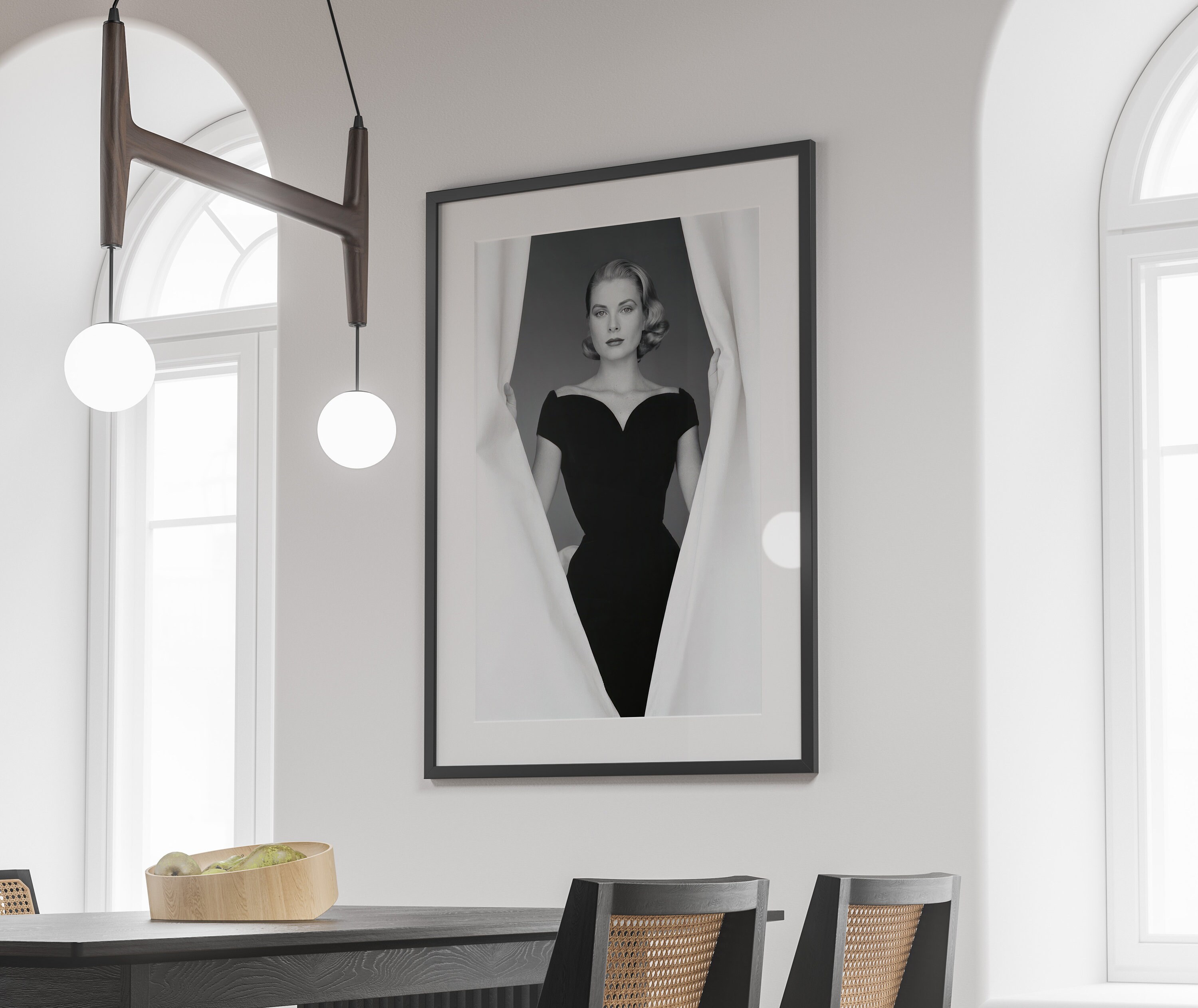Grace Kelly Poster Print Black & White Designer Print Luxury Poster ...