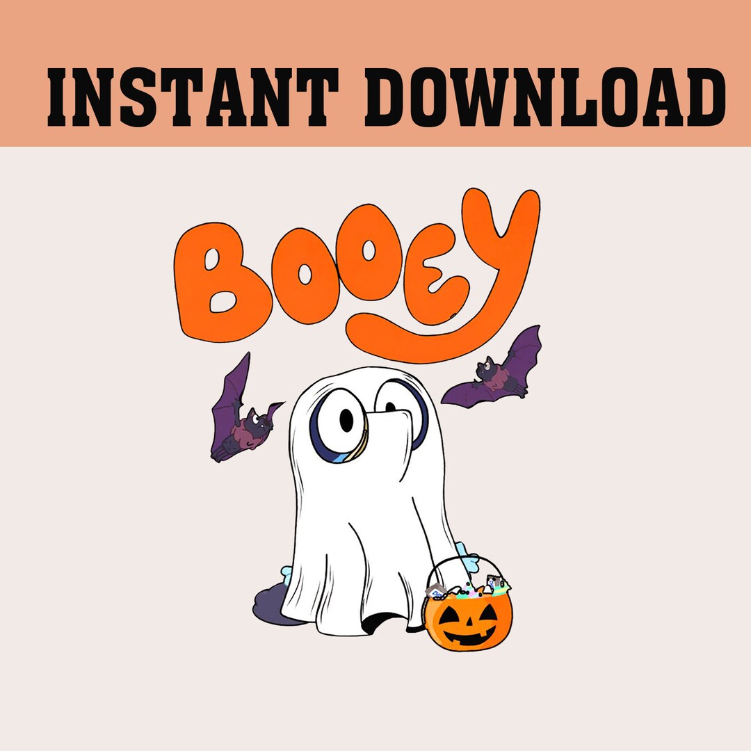 Bluey Booey Png, Bluey Halloween PNG, Bluey Png, Bluey Png File, Spooky ...