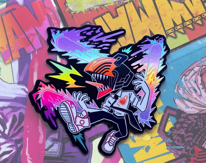 Chainsaw Shy Devil Anime Girl // Anime Eyes // Manga Waifu Kobeni Vinyl ...