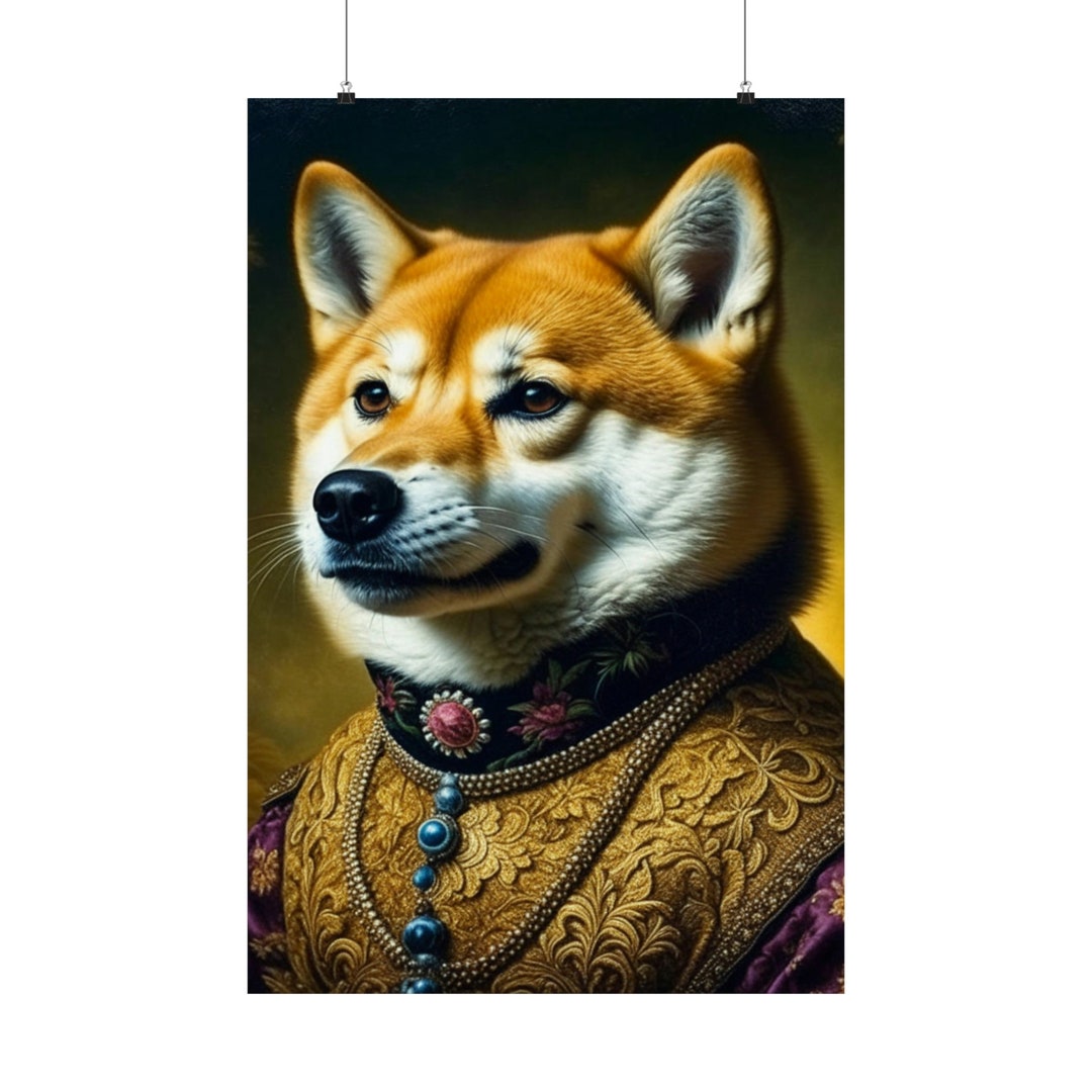 24x36 in Shiba Inu Gothic Victorian Vintage Wall Art Poster No - Etsy