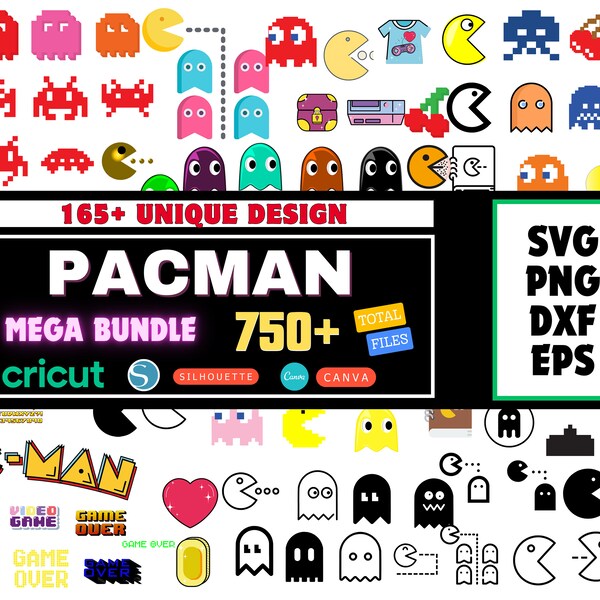 Pacman Svg - Etsy