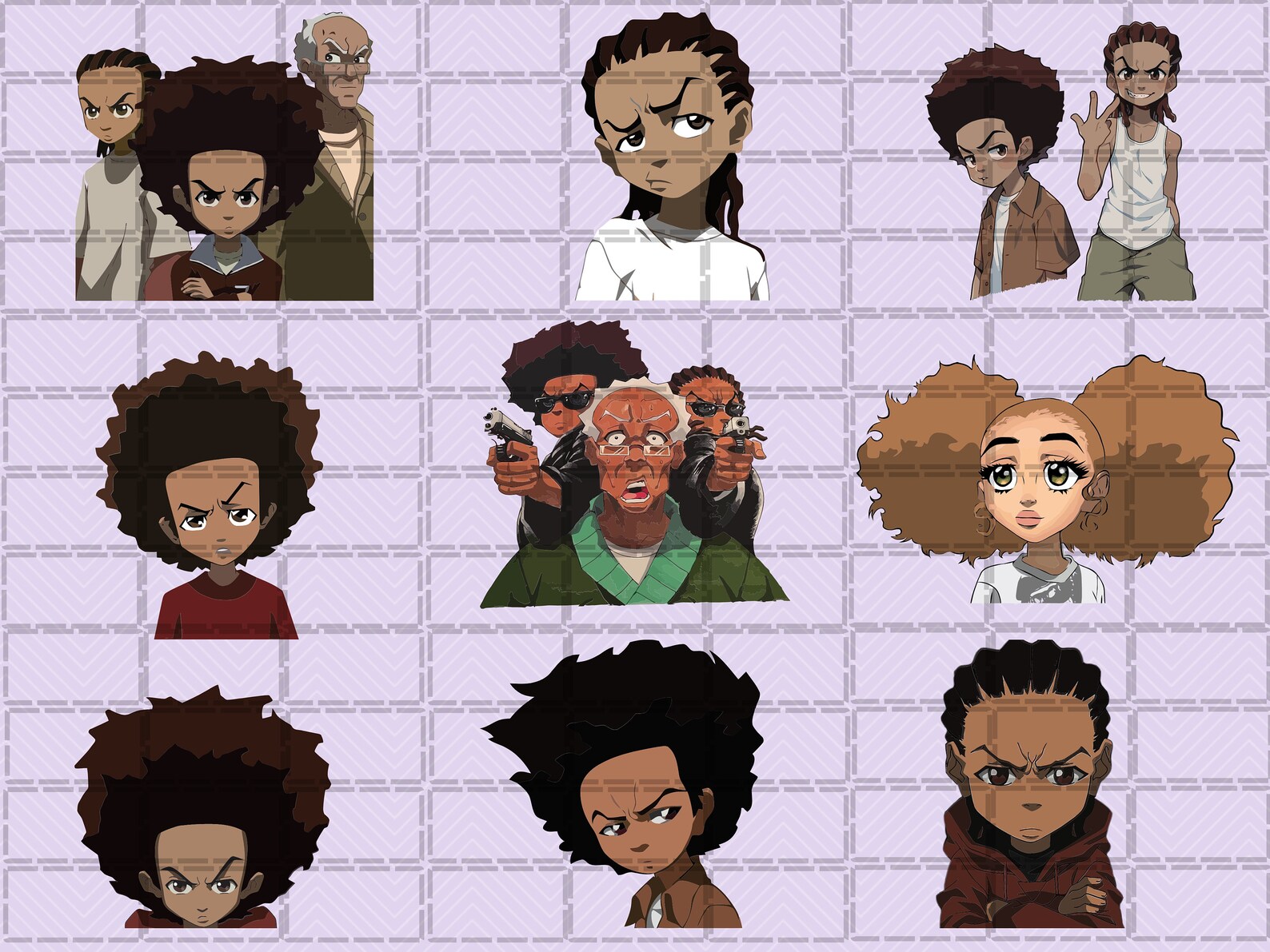 Boondocks SVG Bundle PNG PDF Layered Cut File, Svg Digital Cut File ...