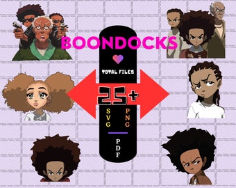 Boondocks SVG Bundle PNG PDF Layered Cut File, Svg Digital Cut File ...