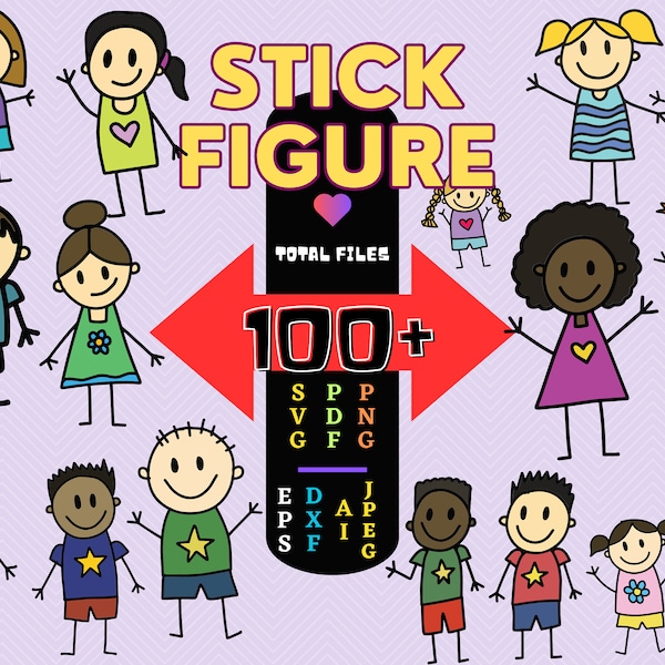 Stick Figures Svg - Etsy