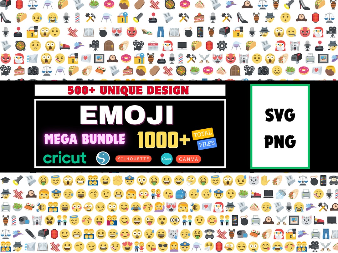 Emoji Svg Packet Emoji Png Files Emoji Clipart Emojis Svg - Etsy Israel