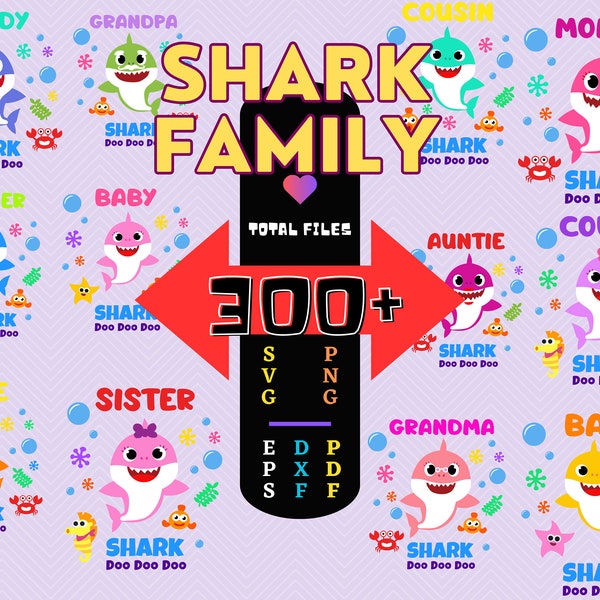 Shark Family Bundle - Etsy