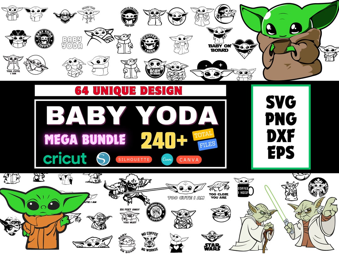 MEGA Baby Yoda Svg Grogu Svg for Cricut Baby Yoda Clipart - Etsy Canada