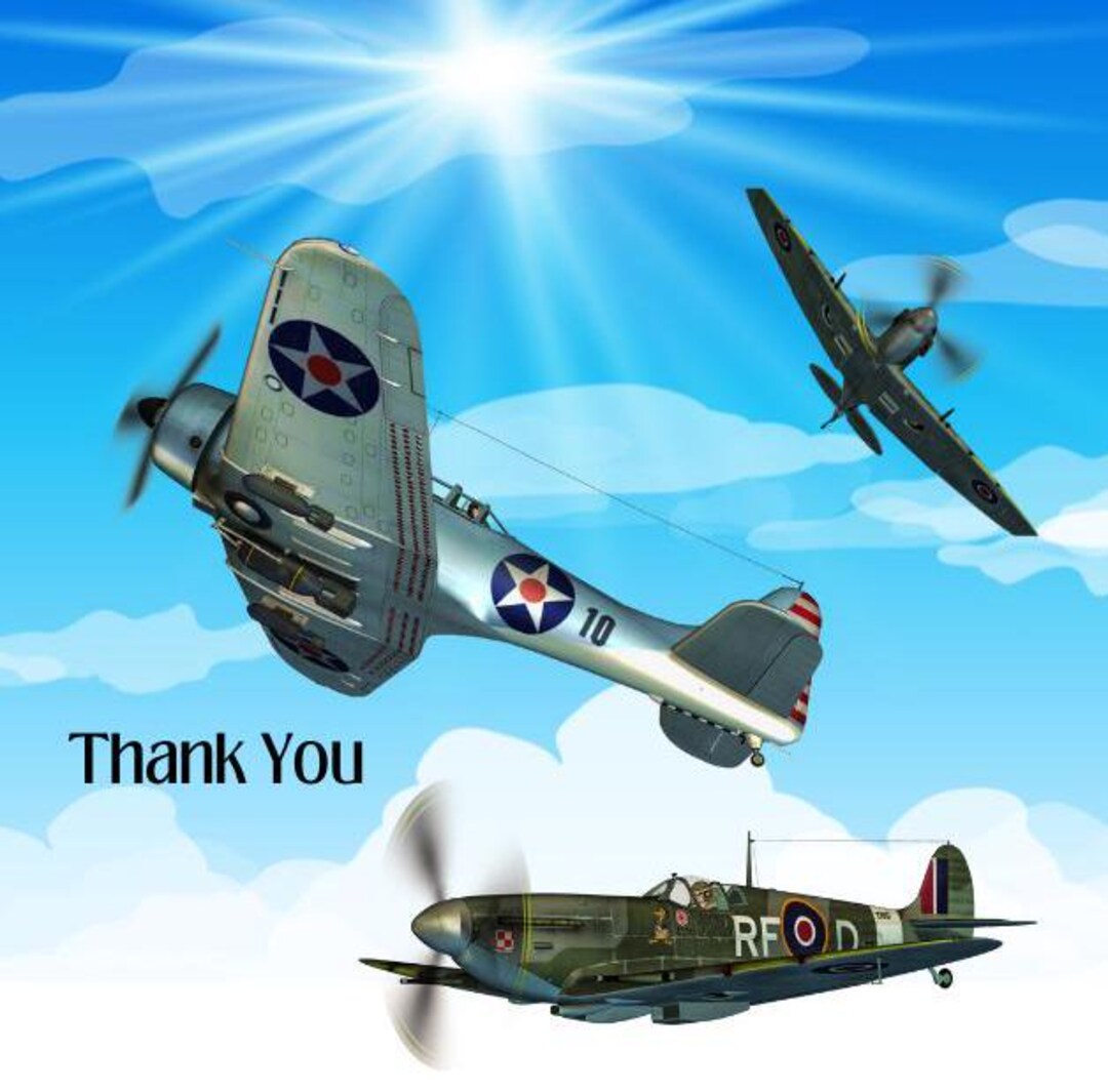 Thank You Card, Friend, Relation, Say a Big Thank You, Plane Lover ...
