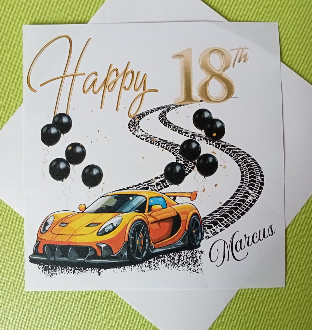 Birthday Card ,18th, 21st, Any Age. Car Lover, Sports Car, Husband, Son ...
