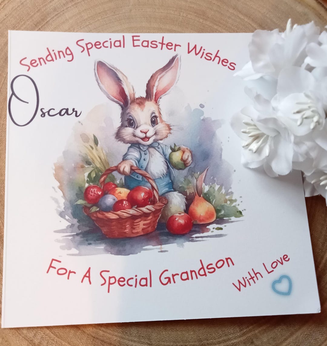 Easter Card for Grandchildren, Any Relations, Can Be Personalised - Etsy UK