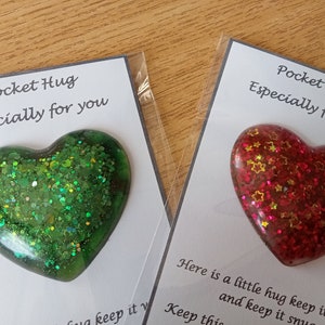 Resin Pocket Hugs/have Age Put on Them ,many Colours Available, Any ...