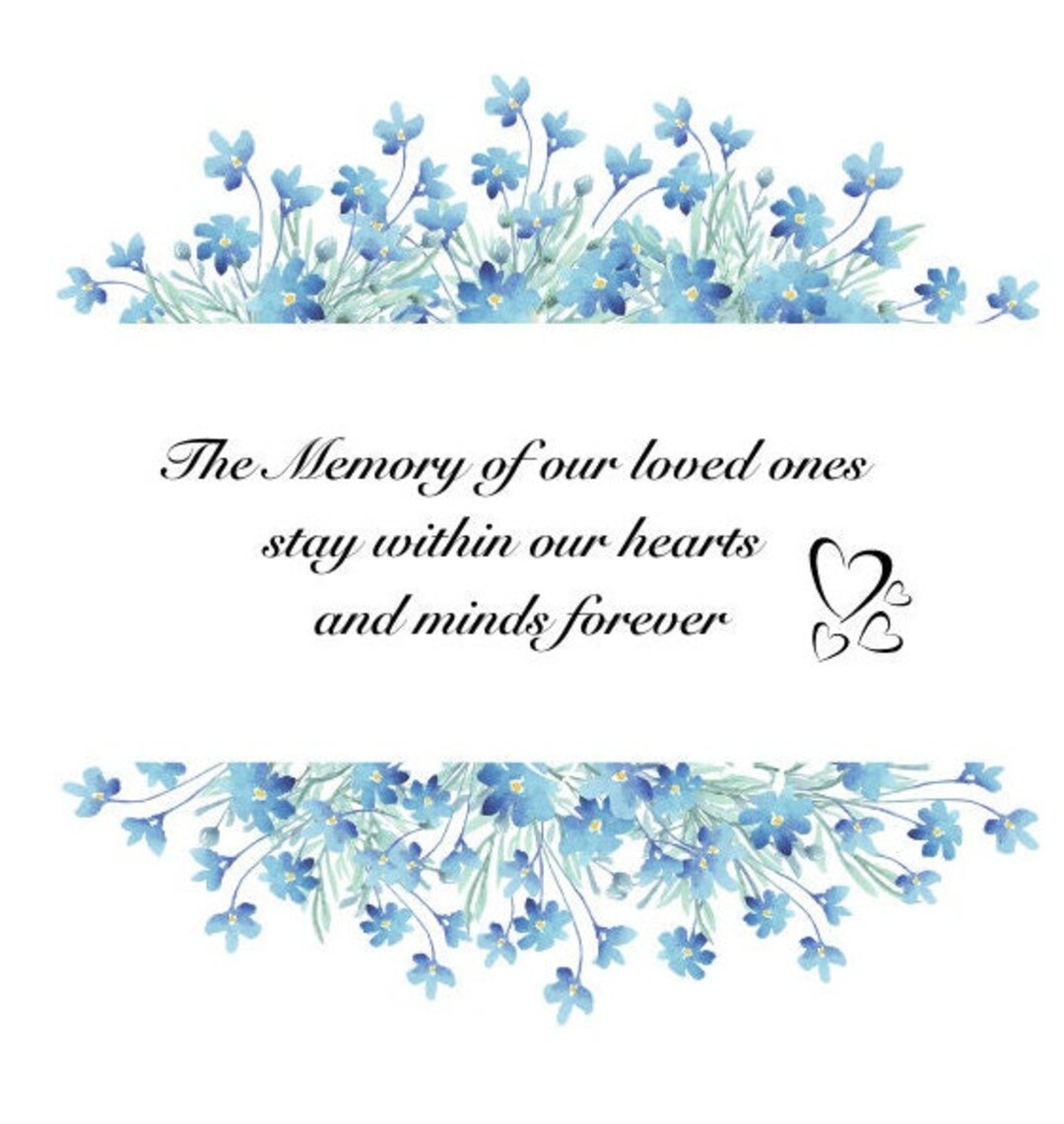 Sympathy Card, Forget Me Knot. Deepest Sympathy, Sending Love and Hugs ...
