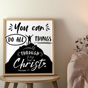 Bible Verse Wall Art PNG, Printable Motivational Christian Scripture ...