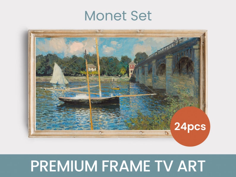 CLAUDE MONET Frame Tv Art Set of 24 High Resolution Digital Download ...