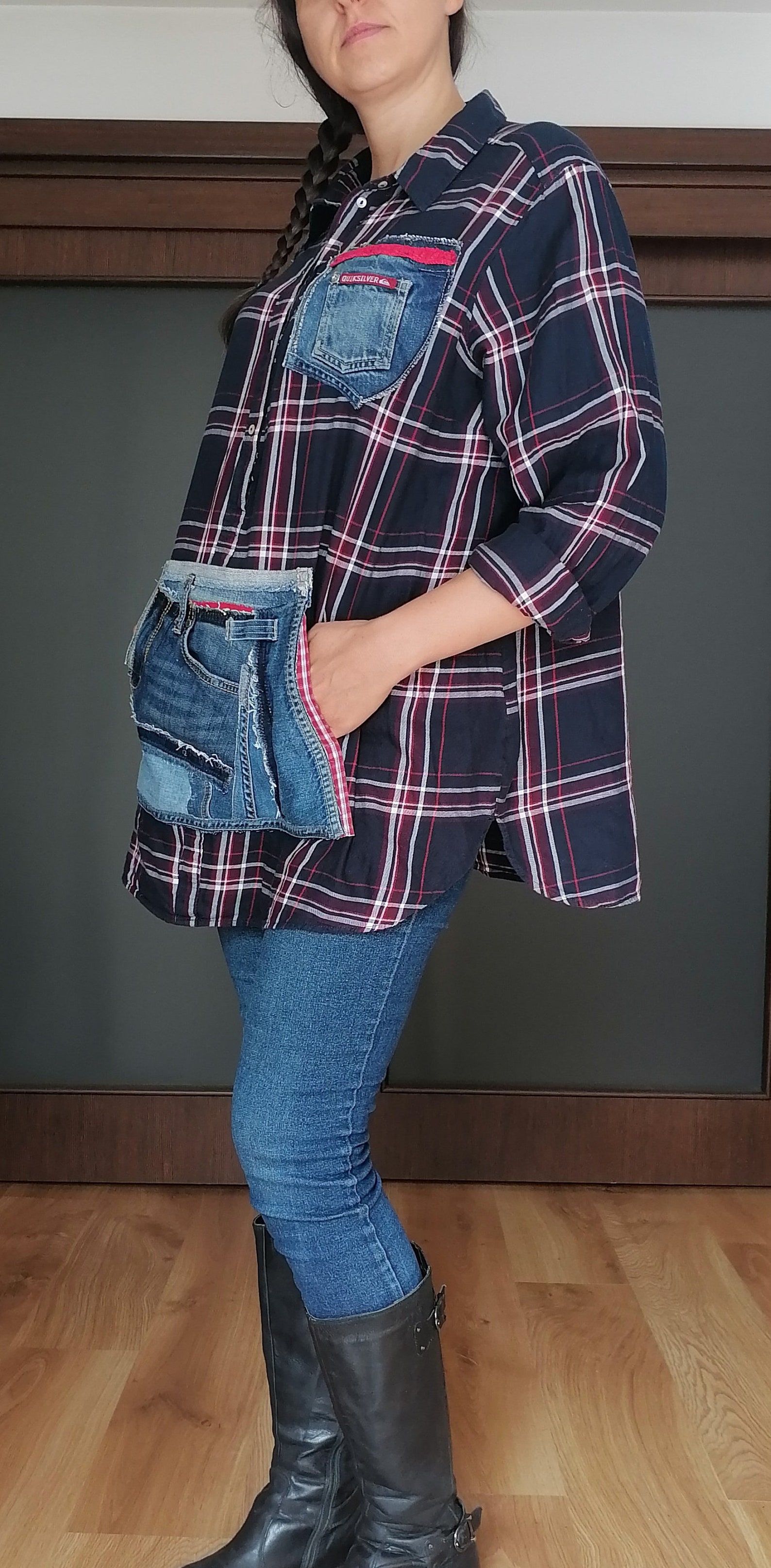 Upcycled Tunic With Farm Chic Aesthetic, Great for Casual Outfits ...