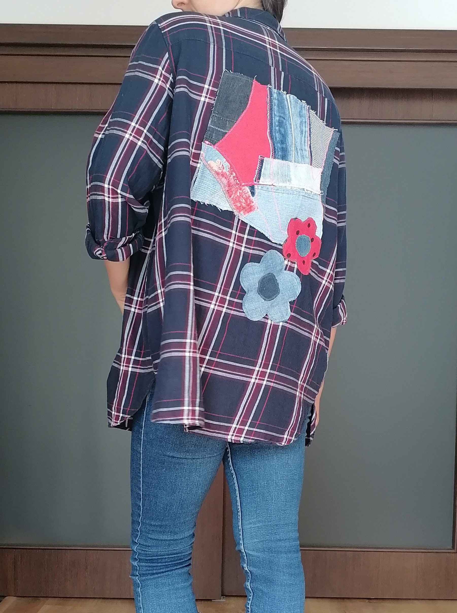 Upcycled Tunic With Farm Chic Aesthetic, Great for Casual Outfits ...