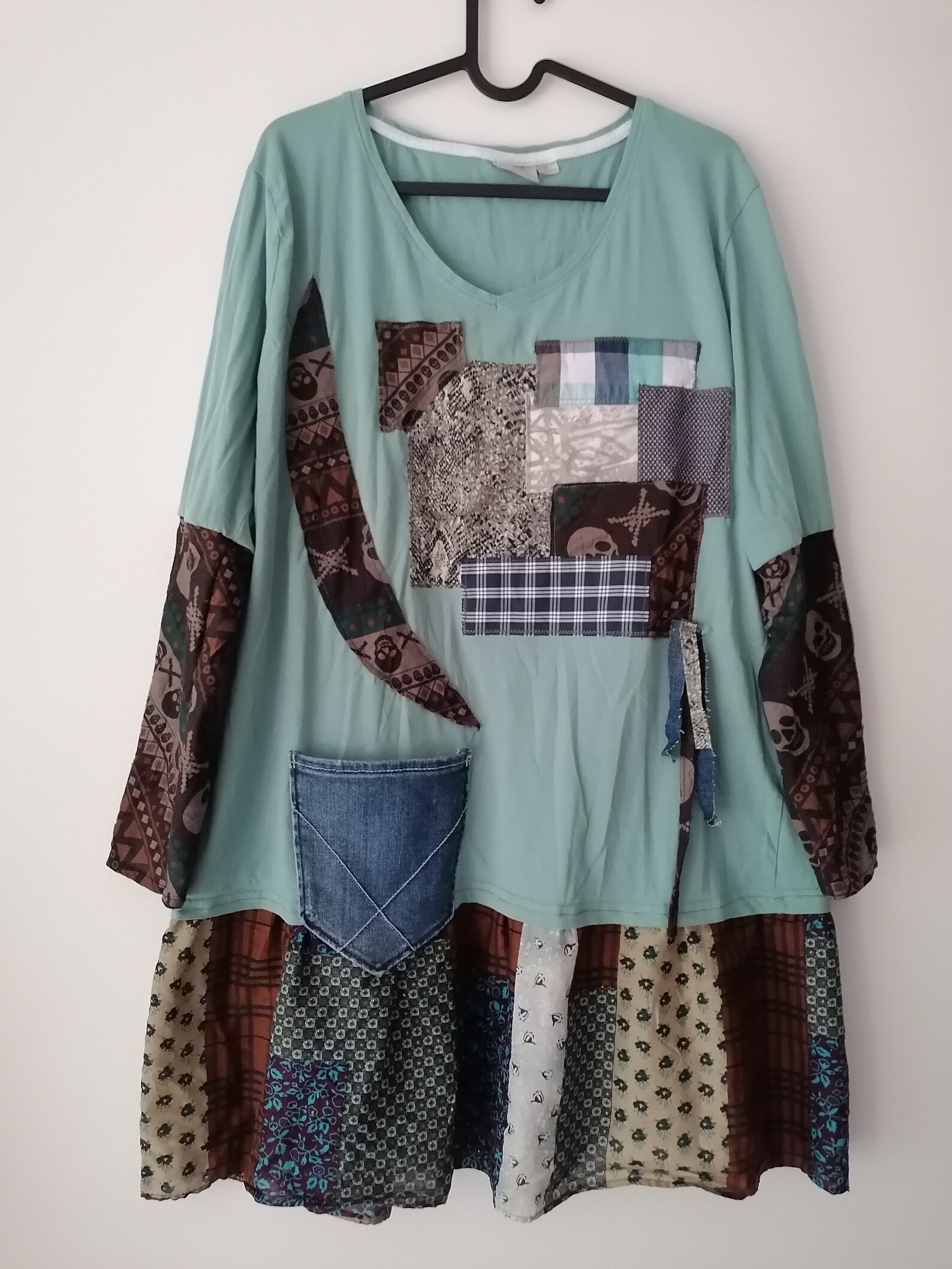 Upcycled Tunic Unique Funky Duster Design, Great for Boho Chic Outfits ...