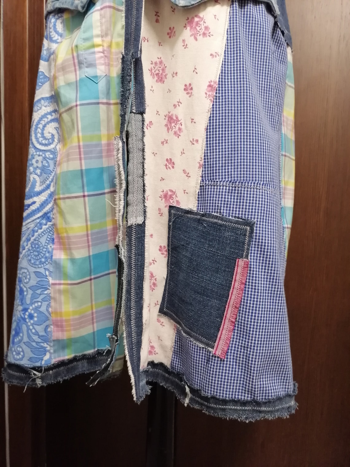 Vest Upcycle Denim Vest Gift for Her Boutique Bohemian Shabby - Etsy