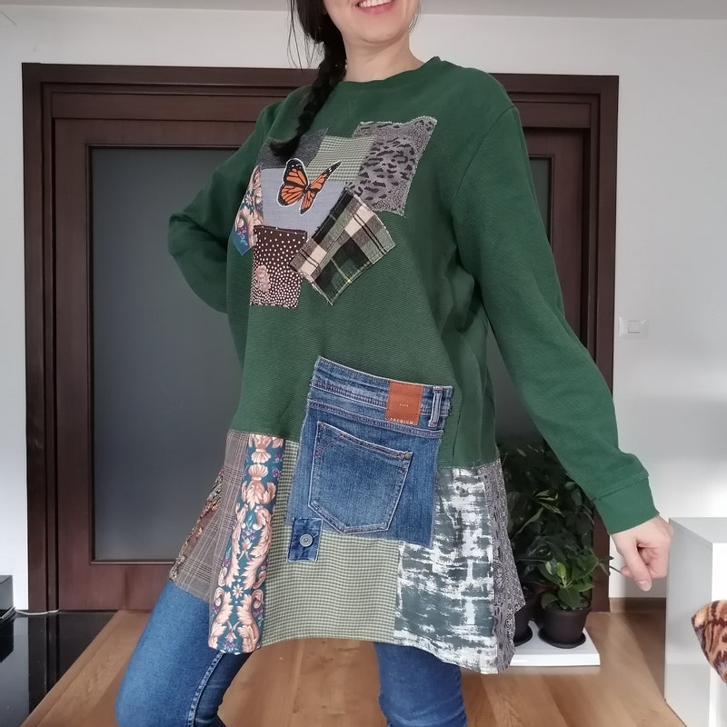 Upcycled Sweatshirt - Etsy