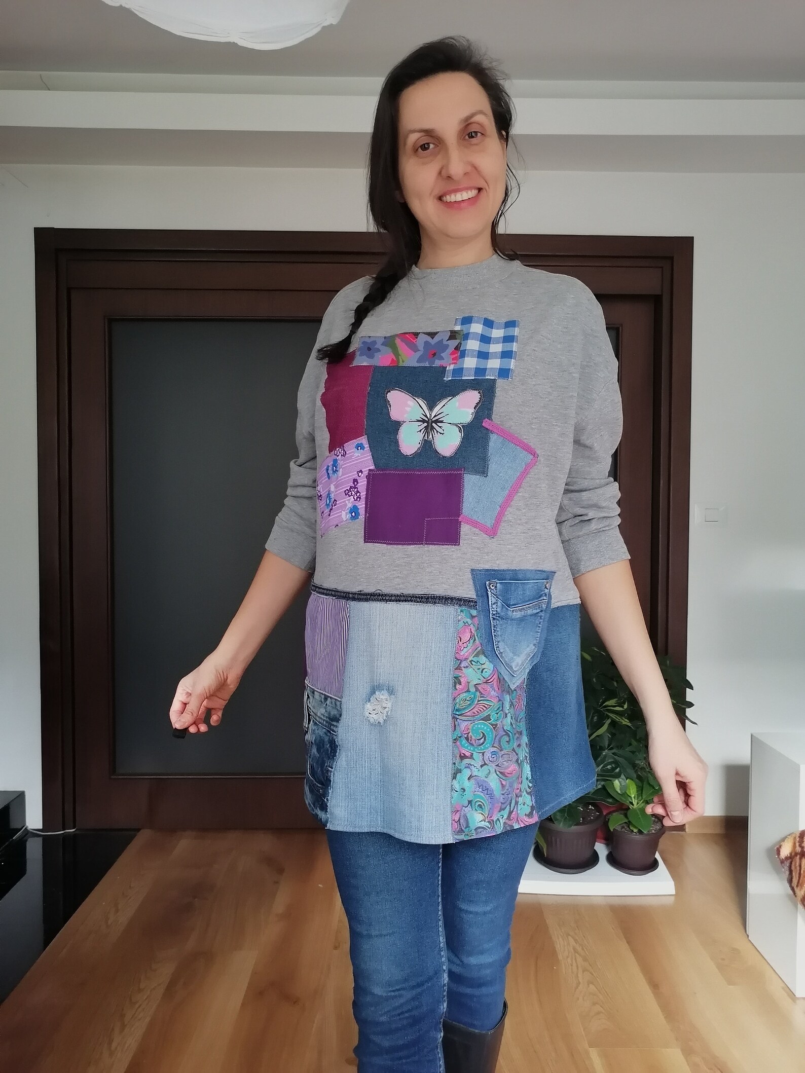 Upcycled Whimsy Sweatshirt Bohemian Shabby Chic Top Gift for - Etsy