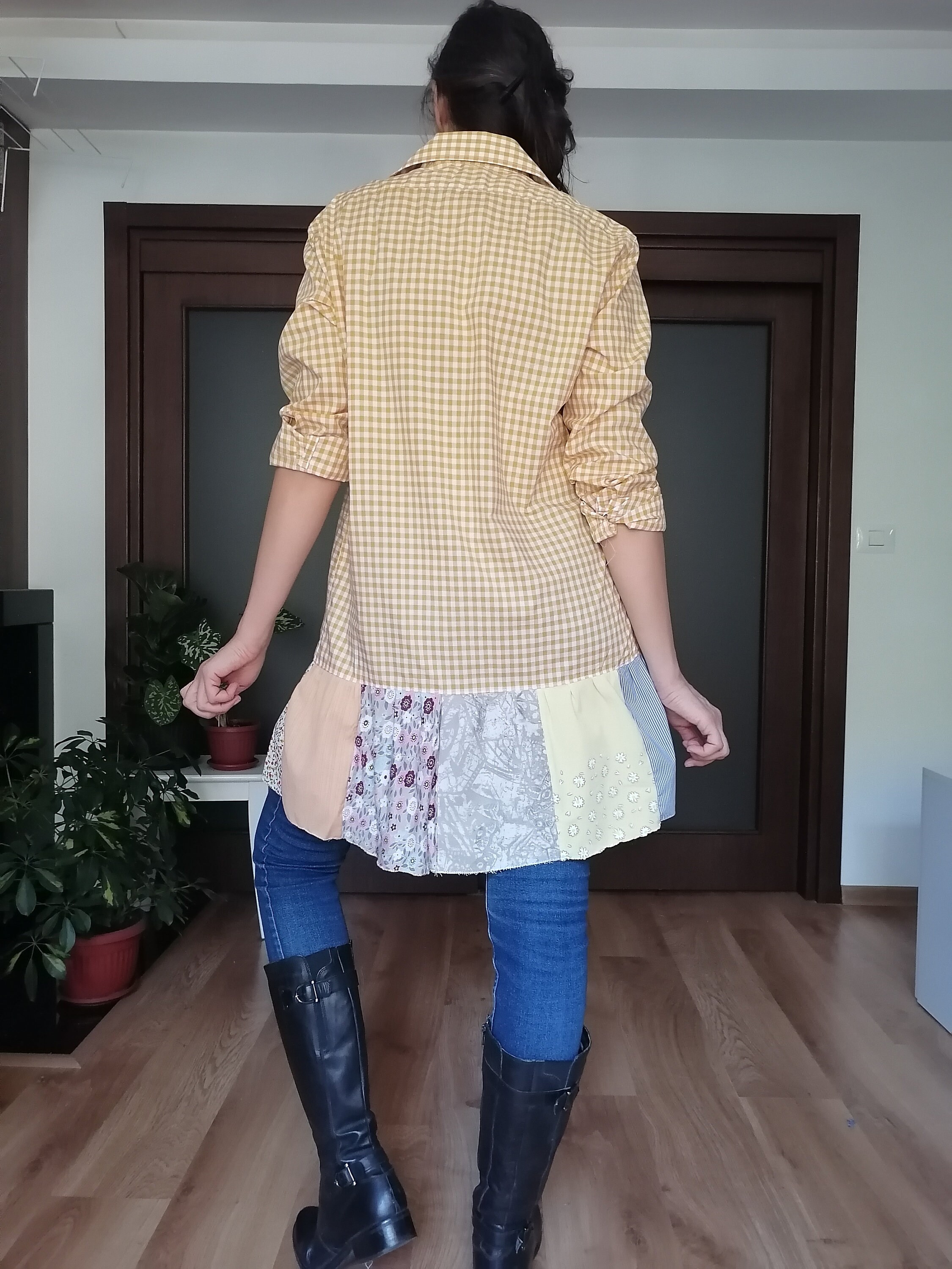 Tunic Gypsy Hippie Floral Top Applique Bohemian Chic Top - Etsy