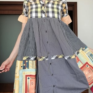 Patchwork Dress Farm Chic Boho Tunic, Upcycled Romantic Gipsy Vintage Tunic, Unique Gift for Her ...