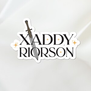 Xaddy Riorson Die-cut Stickers, Fourth Wing Sticker, Kindle Stickers ...