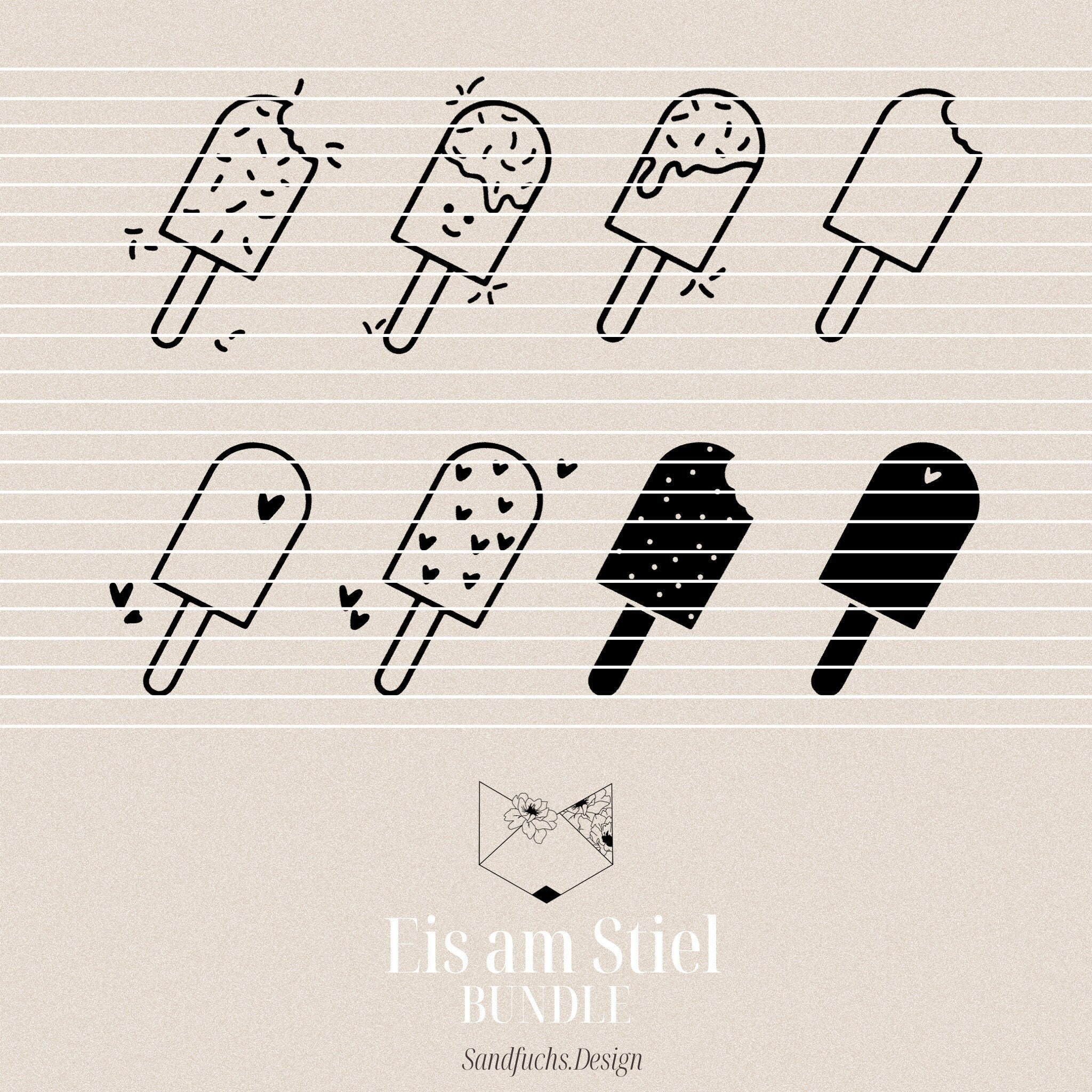Eis am Stiel I Eis I Plotterdatei I SVG-Bundle I PNG I Cricut - Etsy.de