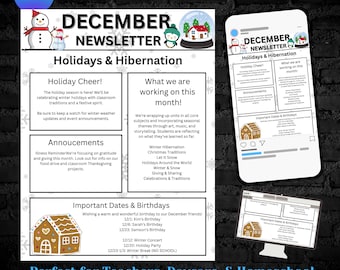December Daycare Template | December Daycare Newsletter Canva Template ...