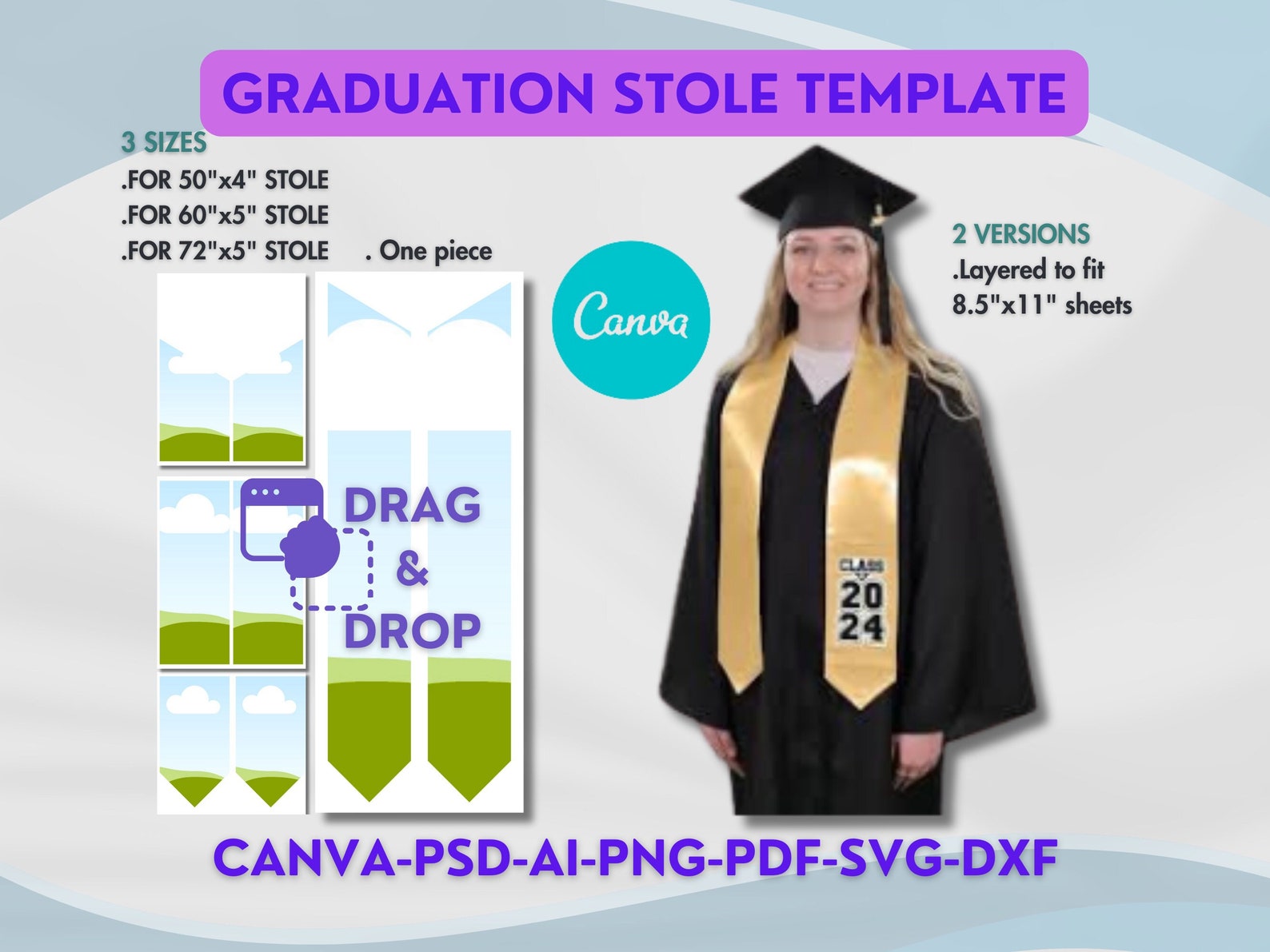 Stole Graduation Template,graduation Sash,graduation Stole Png,custom ...