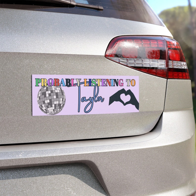 Taylor Lover Car Magnet Probably Listening to Taylor Swift Custom Flair ...