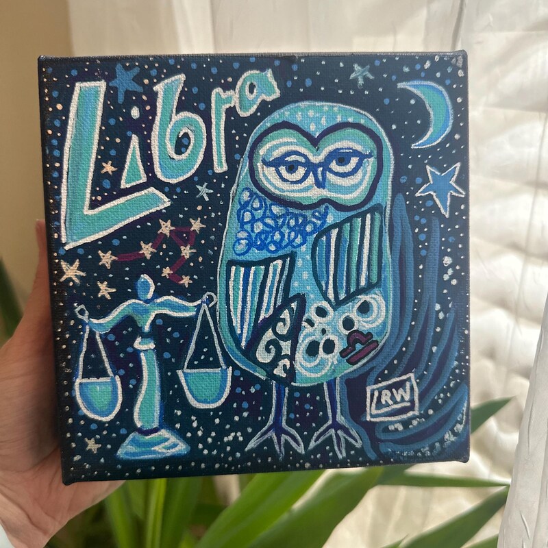Owl Acrylic Painting - Etsy