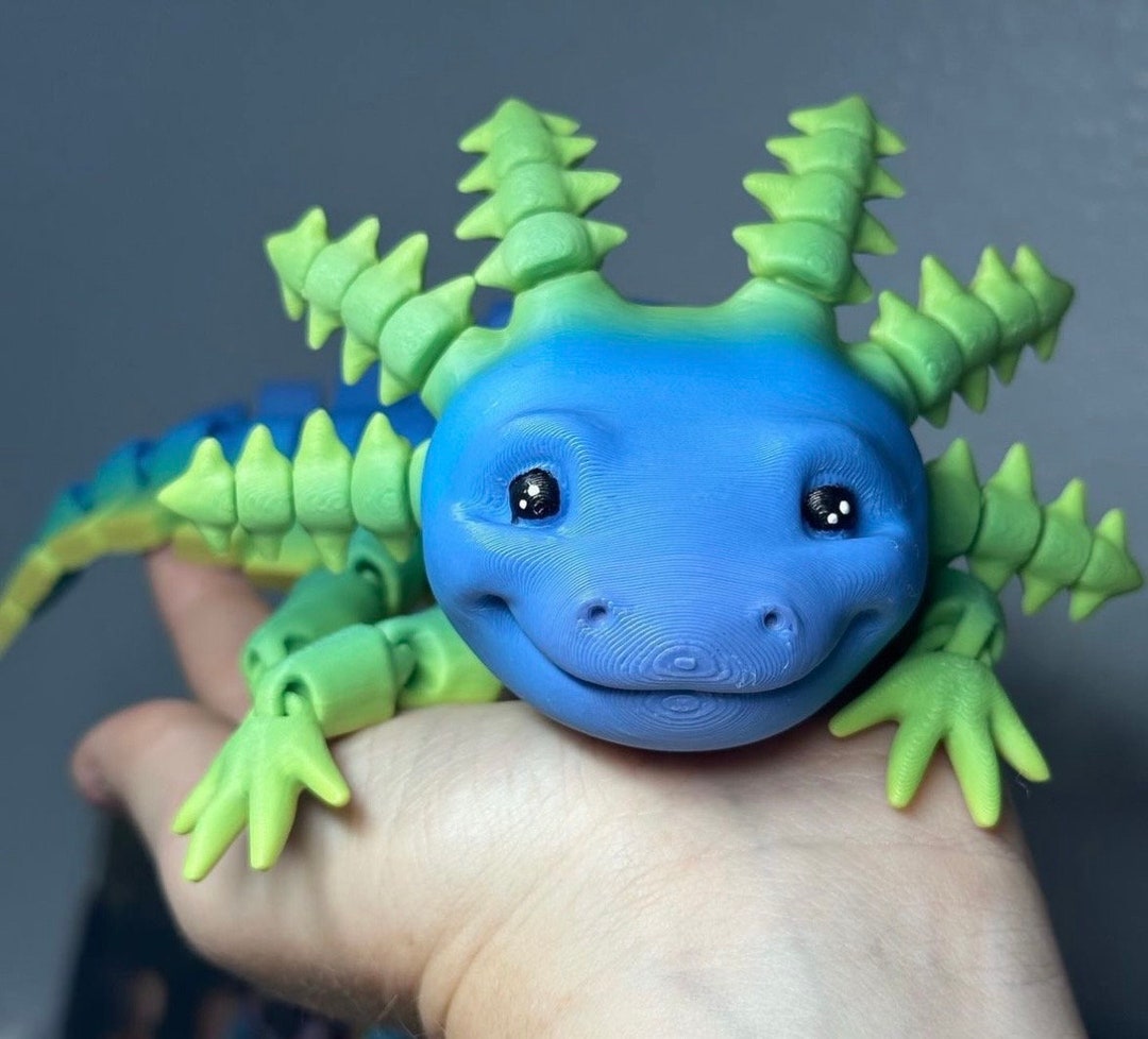 Articulating Fringed Axolotl - Etsy