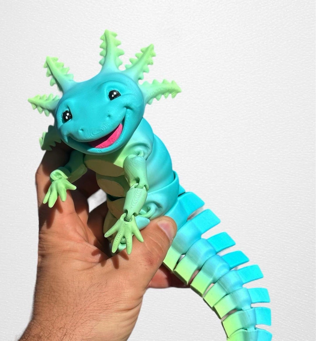 Articulating Smiling Axolotl - Etsy