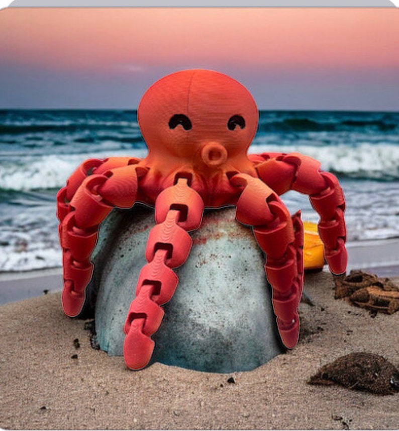 Articulating Octopus / 3D Printed Octopus - Etsy