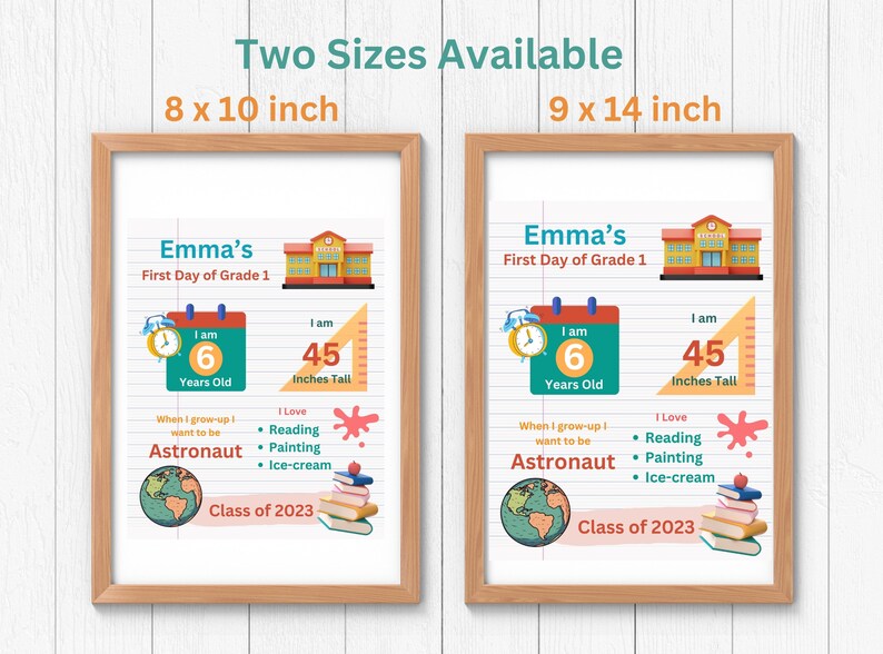 Printable First Day of School Sign, Editable Back to School Sign, First ...