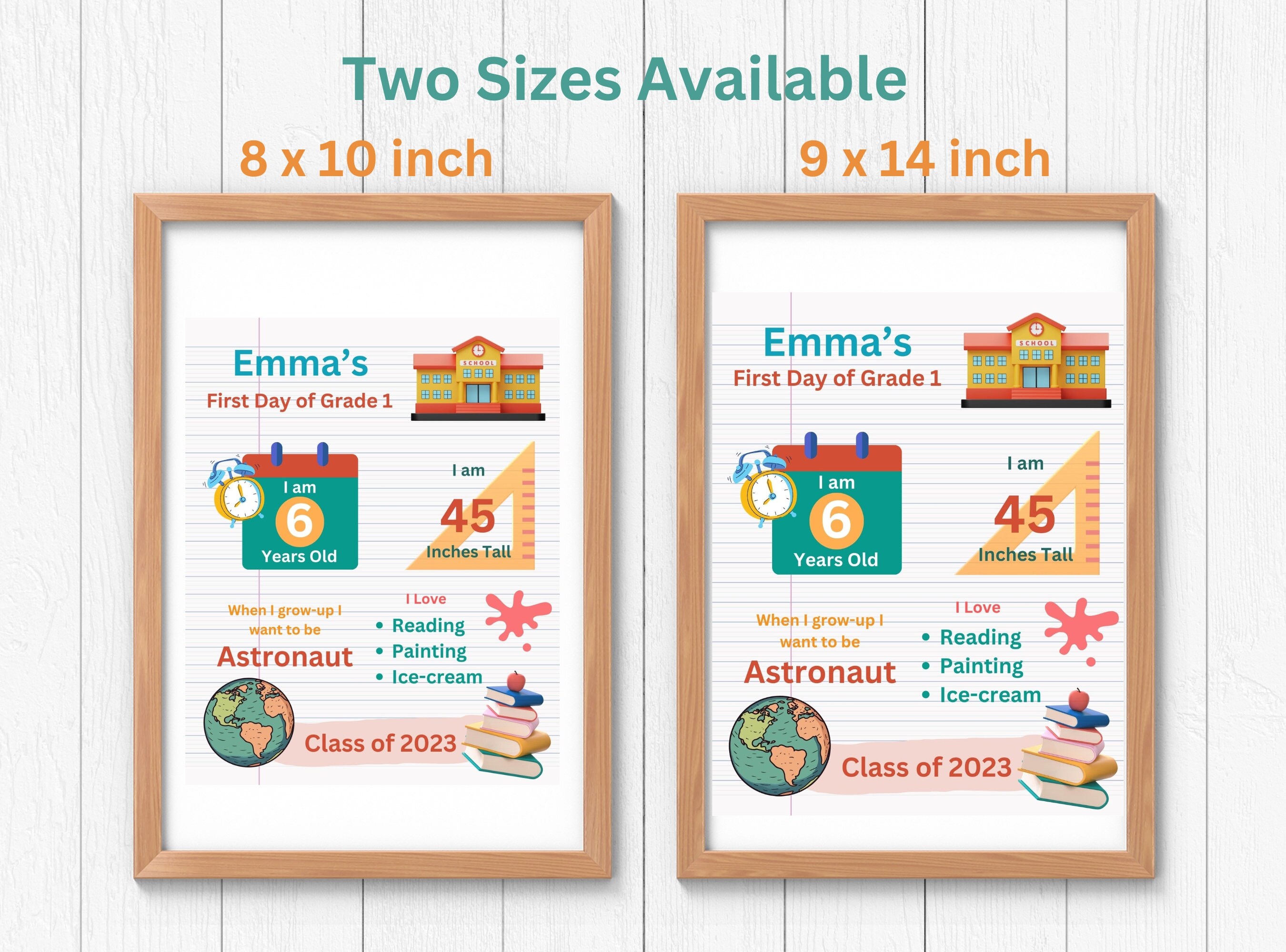 Printable First Day of School Sign, Editable Back to School Sign, First ...