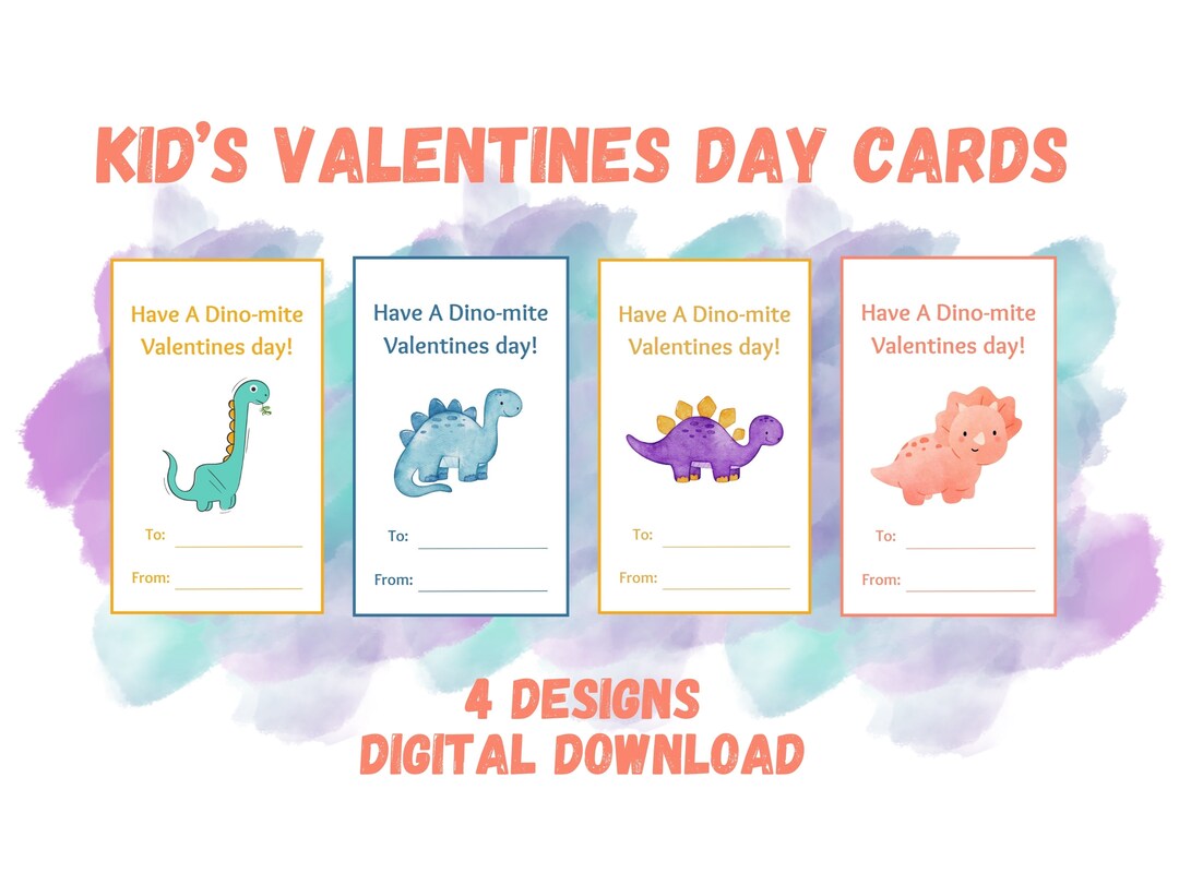 Printable Valentines Card, Dino-mite Love: Valentines Cards for Kids ...