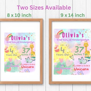 Printable First Day of School Sign, Editable Back to School Sign, First ...