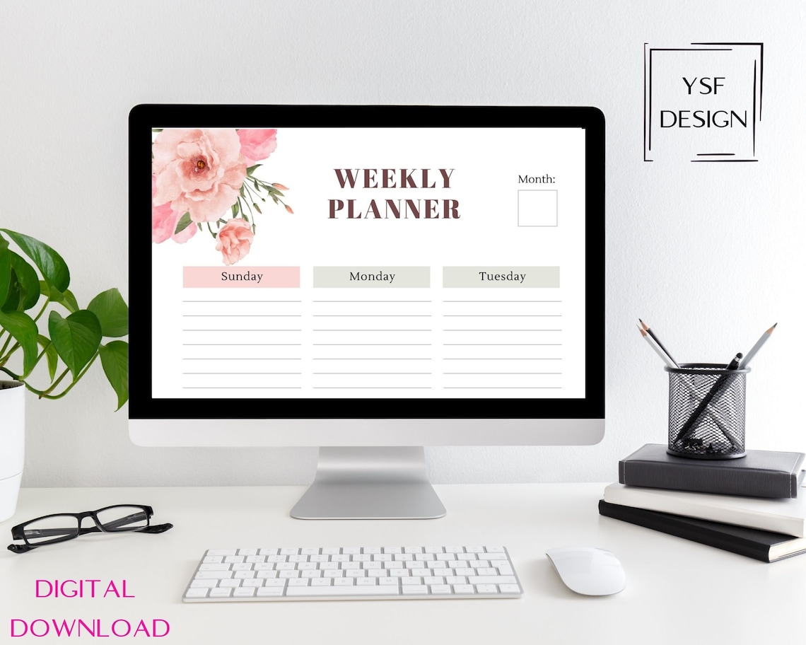 Weekly Planner Printable to Do List Minimal Weekly Schedule - Etsy