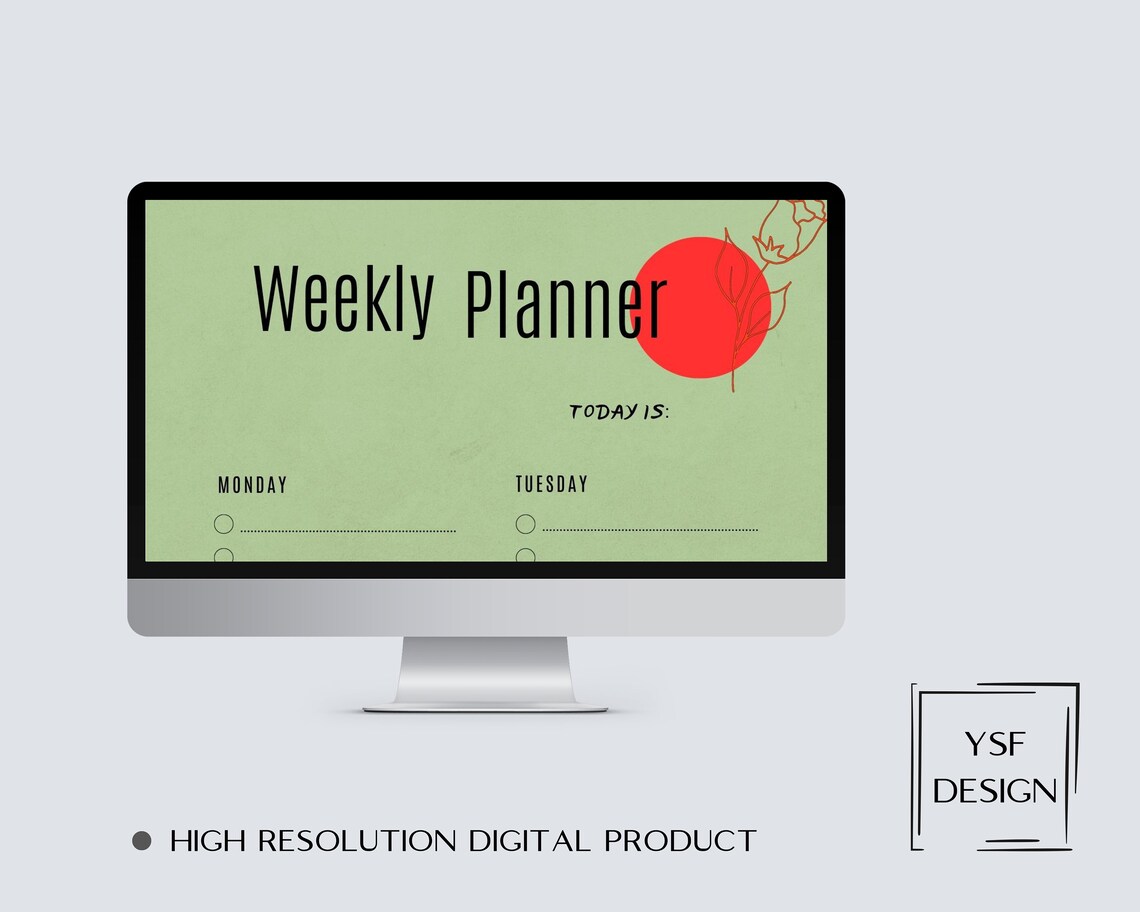 Weekly Planner Printable to Do List Minimal Weekly Schedule - Etsy