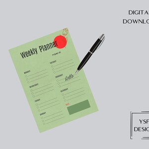 Weekly Planner Printable to Do List Minimal Weekly Schedule - Etsy