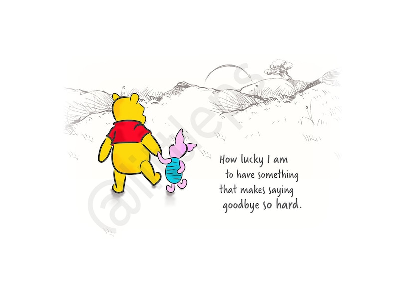 Unique Winnie the Pooh Quote Print | How Lucky I Am to Have Something ...