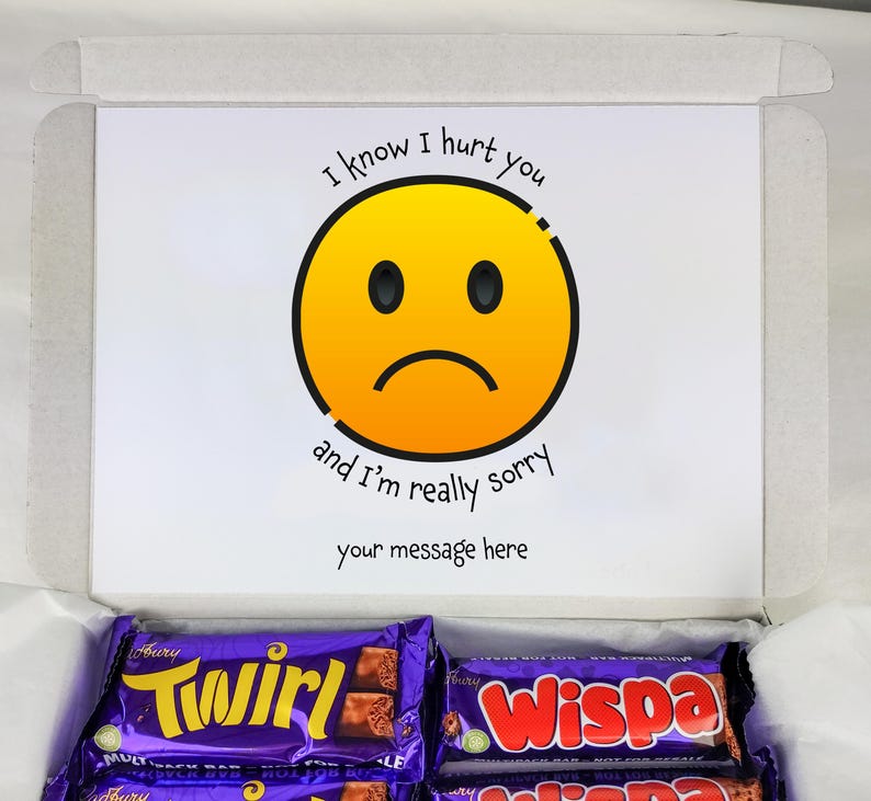 Personalized Cadbury Chocolate Apology Gift Box - Etsy