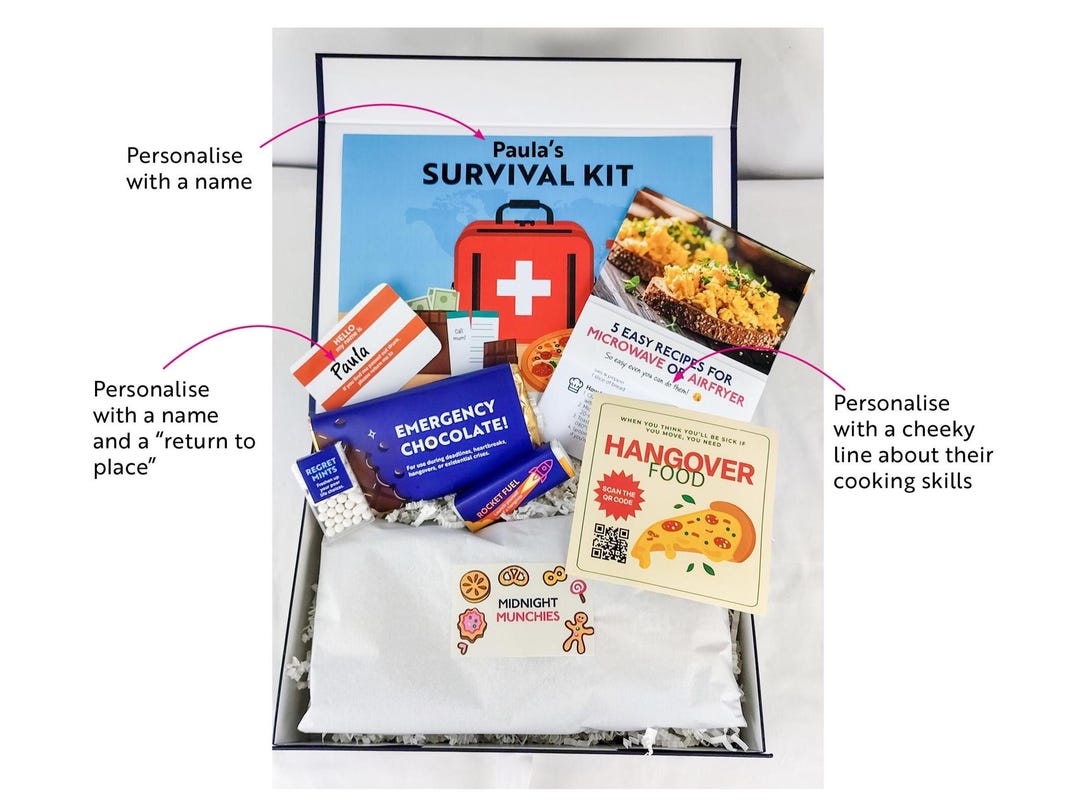 Funny University Survival Kit: Personalized College Gift Box - Etsy